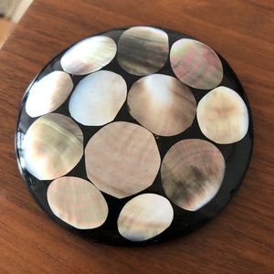 Vintage | Accessories | Vintage Mother Of Pearl Abalone Pocket Mirror ...